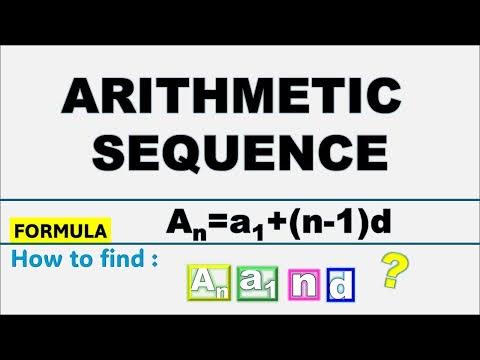 ARITHMETIC SEQUENCE FORMULA - YouTube
