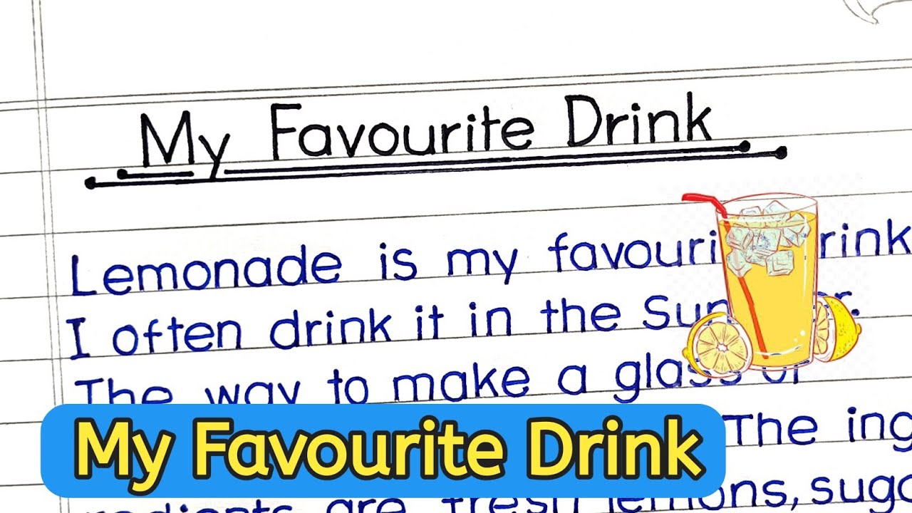 My Favourite Drink Paragraph in English | Let's Write - YouTube