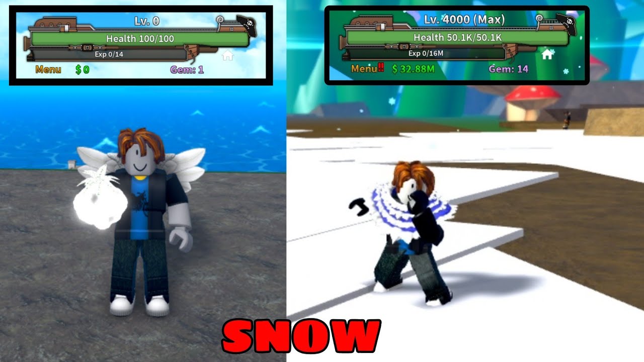Noob Uses Snow ( Devil Fruits ) I Reached Level Max In King Legacy ...