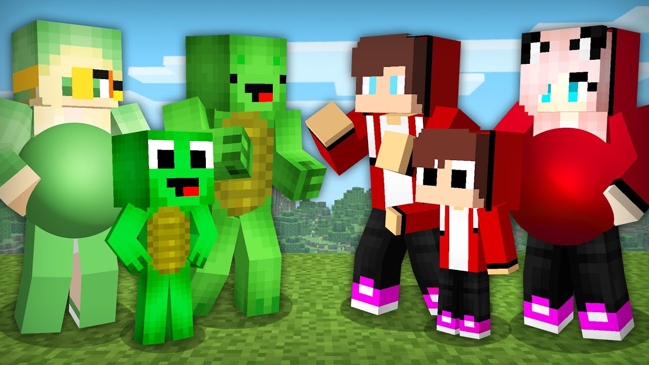 Mikey’s Pregnant Family vs JJ Family in Minecraft Challenge (Maizen Mazien Mizen) - YouTube