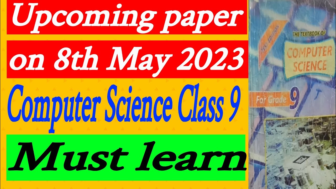 Important Upcoming paper of Computer Science Class 9 Most Important ...
