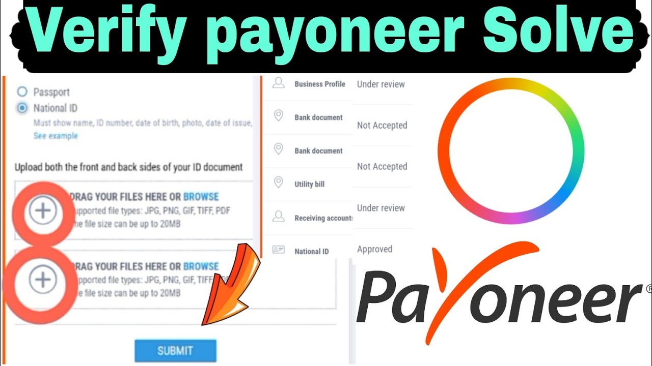 How to submit National ID card in payoneer verification | CNIC under ...