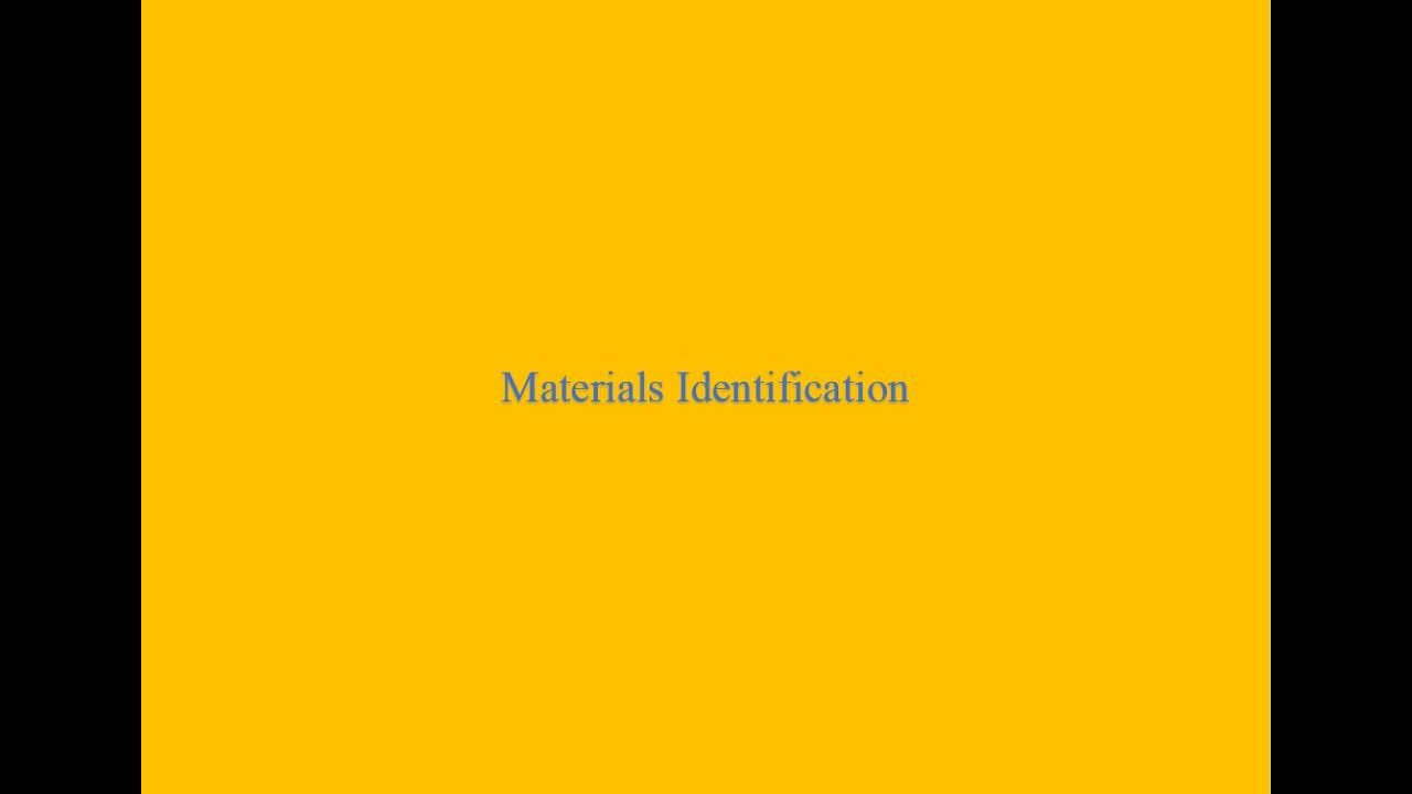 Materials Identification - YouTube