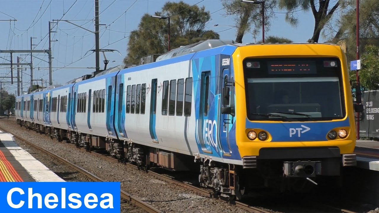 Trains at Chelsea - Metro Trains Melbourne - YouTube