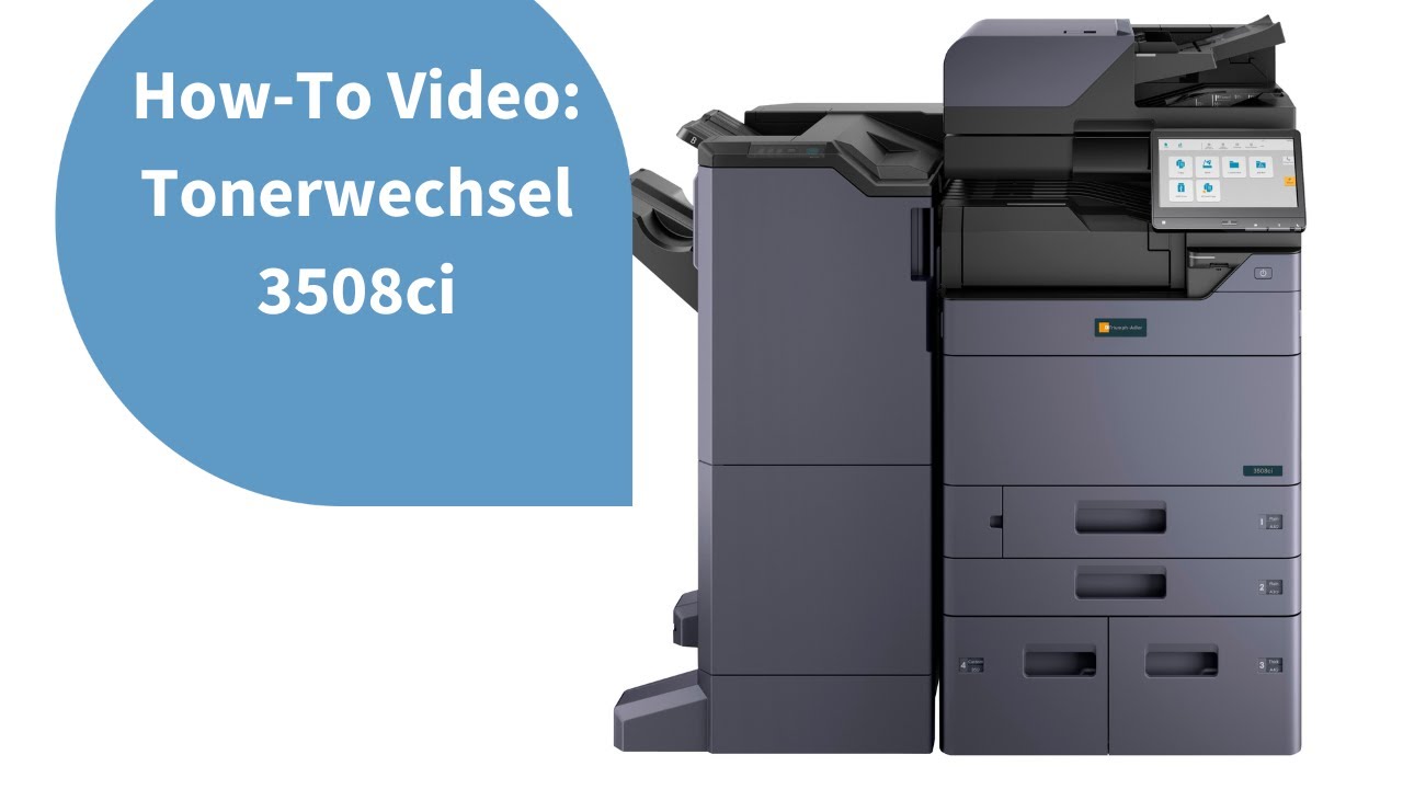 How-to: Toner wechseln am TA Multifunktionsdrucker 3508ci - YouTube
