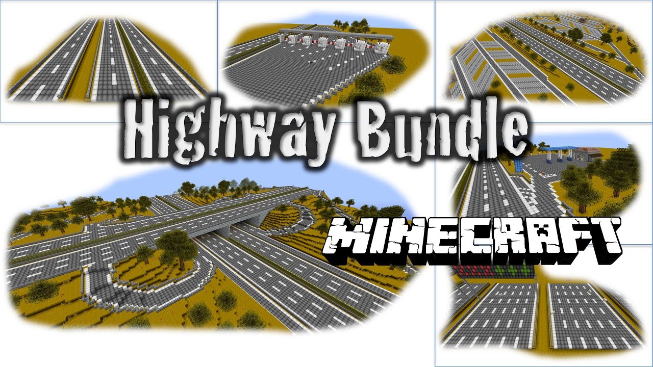 Minecraft - Highway (Autobahn) Bundle HD - YouTube