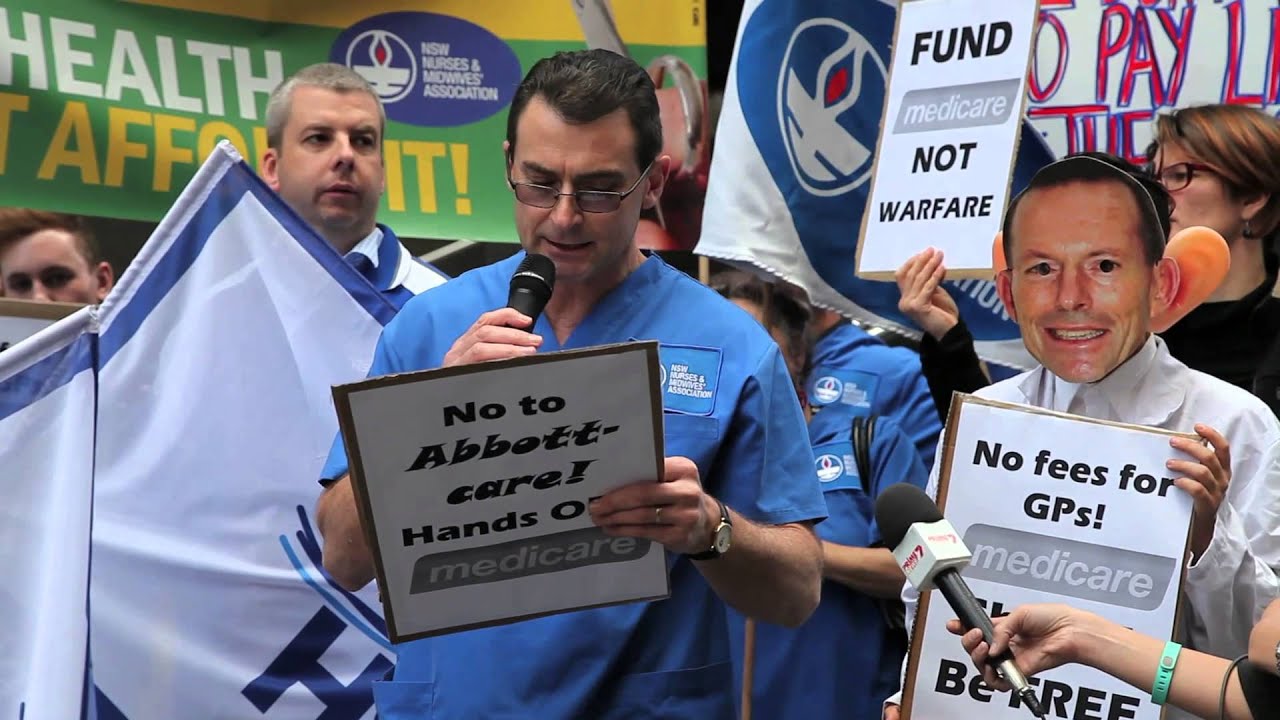 NSWNMA: Save Medicare - Budget day protest - YouTube