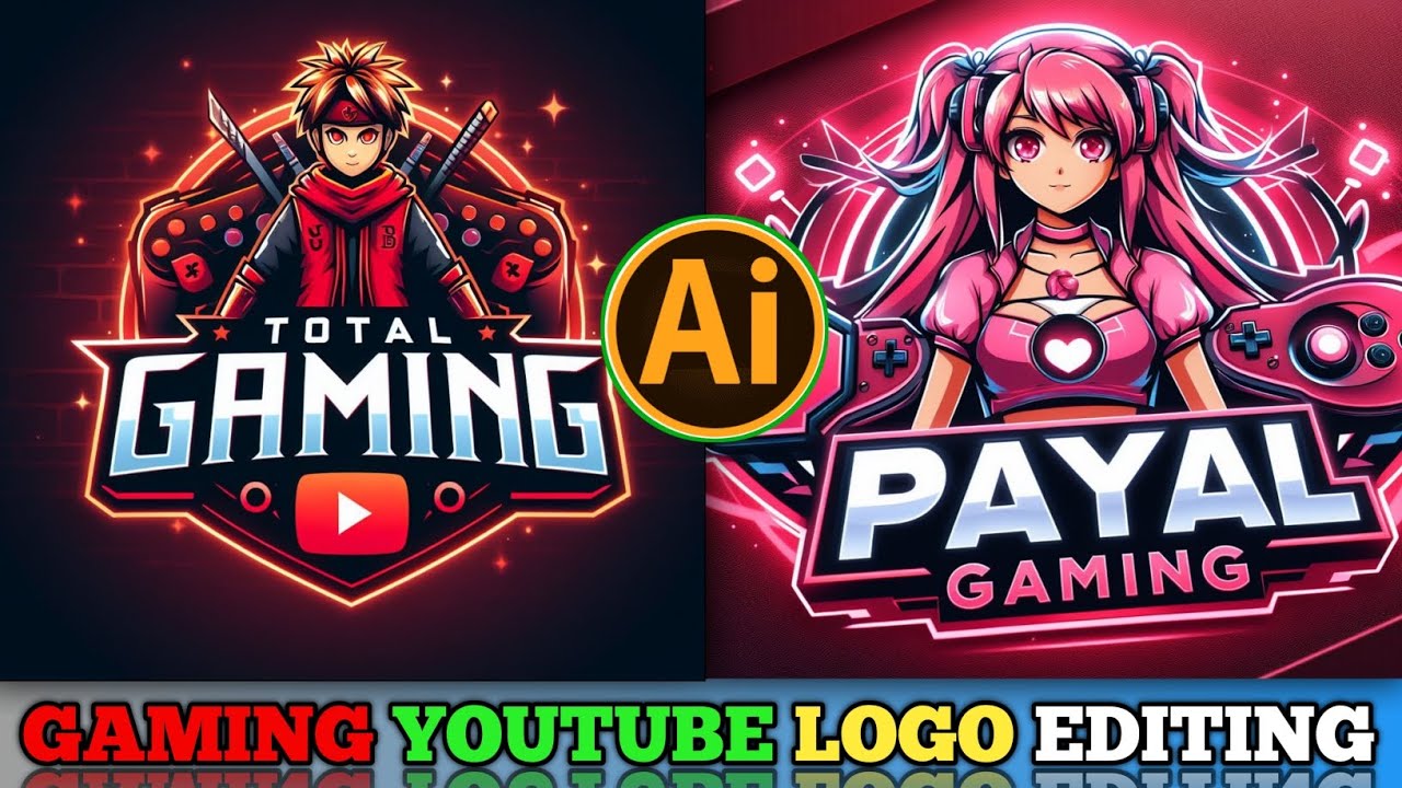 How to Create a Gaming Logo from Ai Like a @TotalGaming093 - YouTube