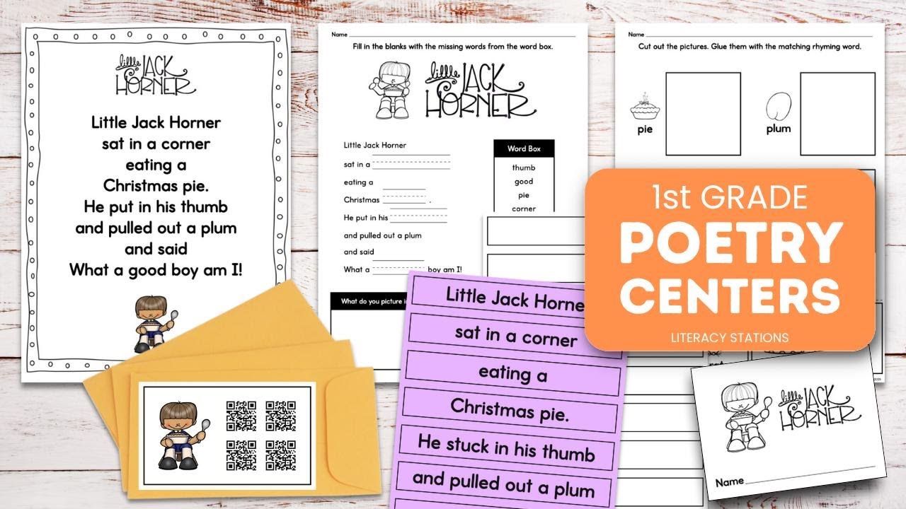 Teach Fluency with Little Jack Horner Nursery Rhyme | 1st Grade Poetry ...