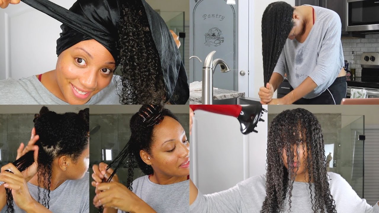 A REALISTIC WEEK IN MY NATURAL HAIR A ROUTINE FOR MOISTURE 💦 - YouTube