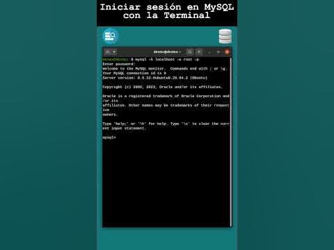 Iniciar sesión en MySQL con la Terminal - YouTube