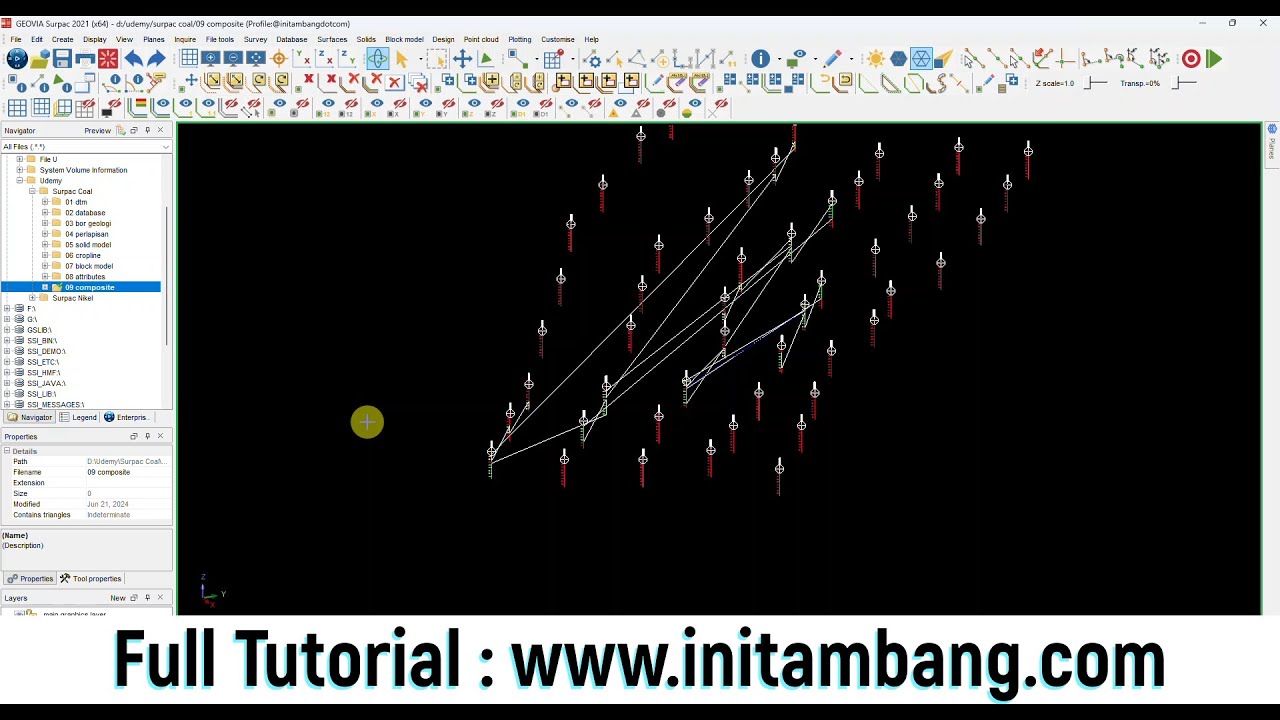 Tutorial Surpac Pembuatan Composite Downhole Bor Geologi Batubara - YouTube