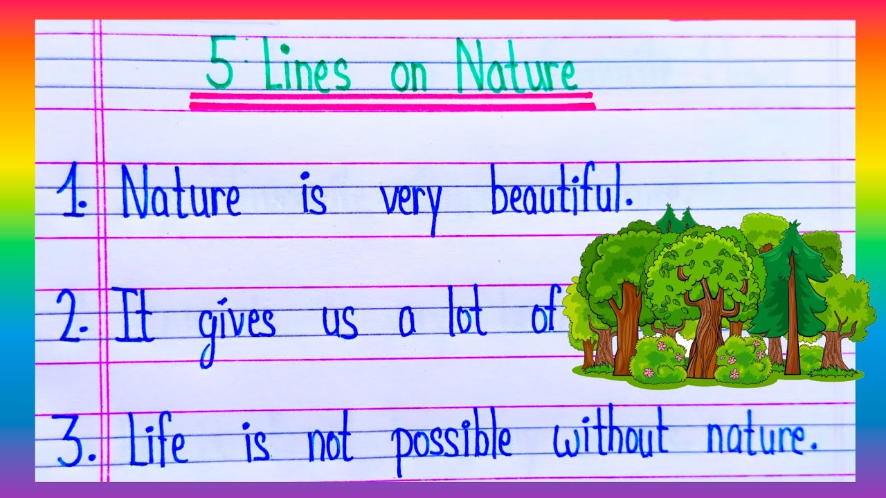 5 lines on Nature in English||How to write essay on Nature in English ...
