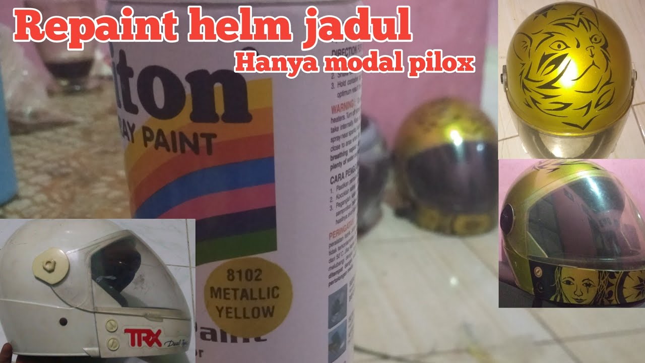 Repaint helm lama jadi baru lagi | modif helm - YouTube