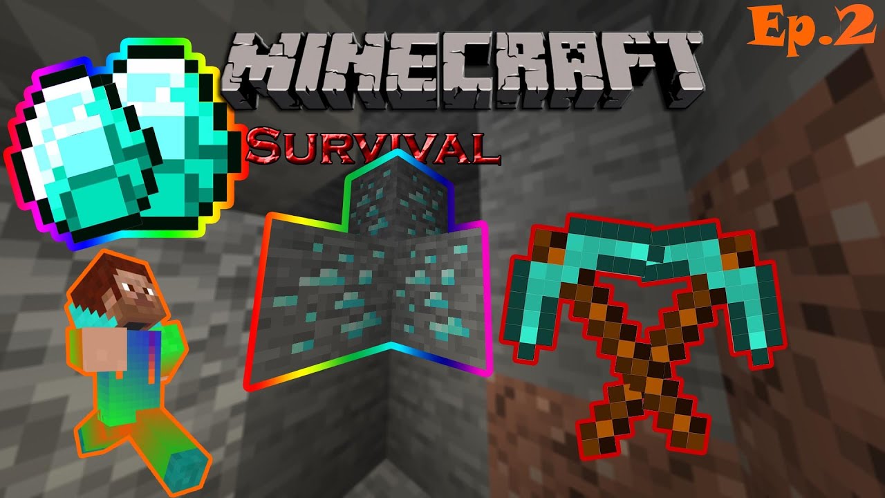 I FOUND DIAMONDS!!!|Let's Play|Ep.2|Minecraft - YouTube