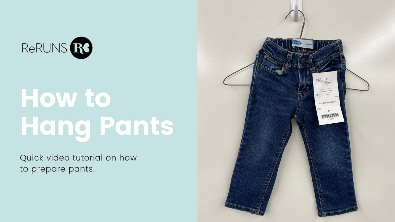 How to prepare and hang a pair of pants. - YouTube