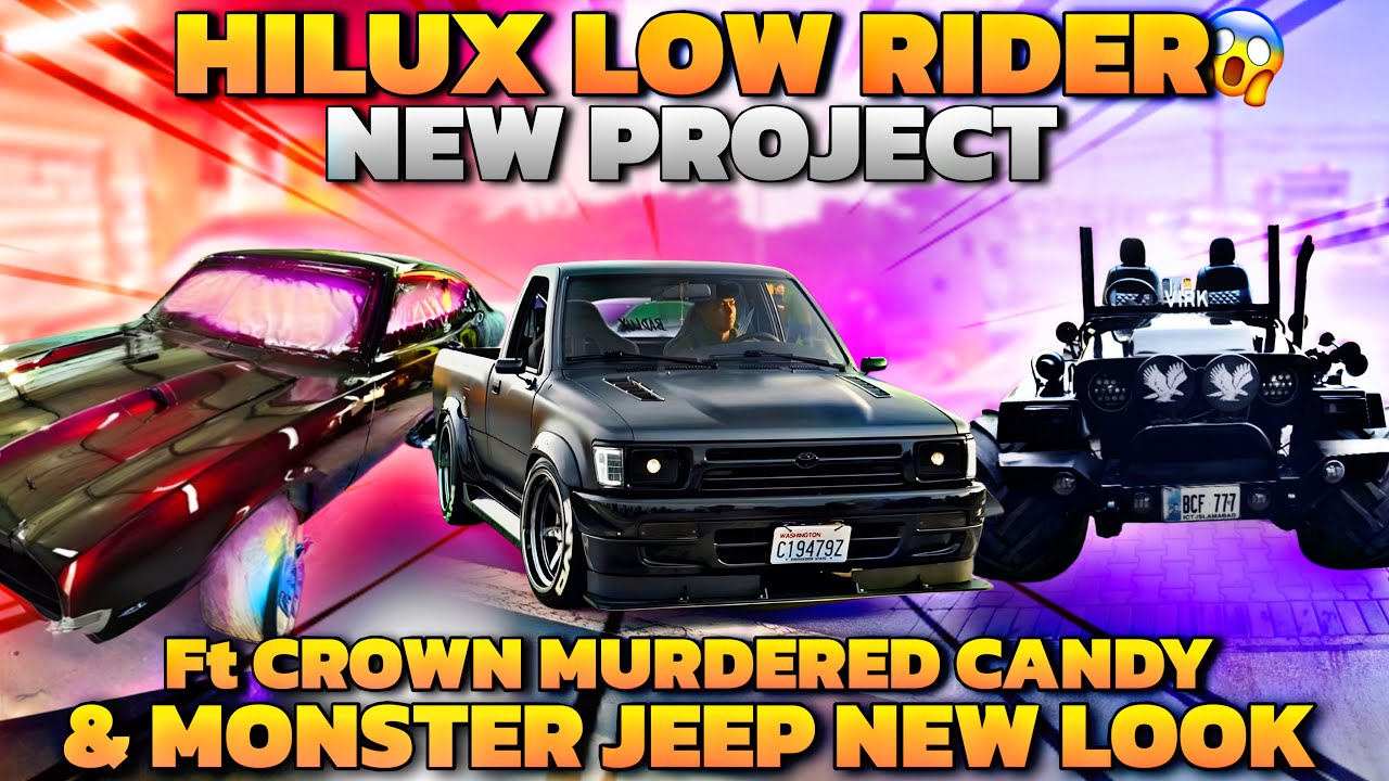 Toyota Hilux Low Rider New Project Ft Murdered Candy Paint For Crown ...