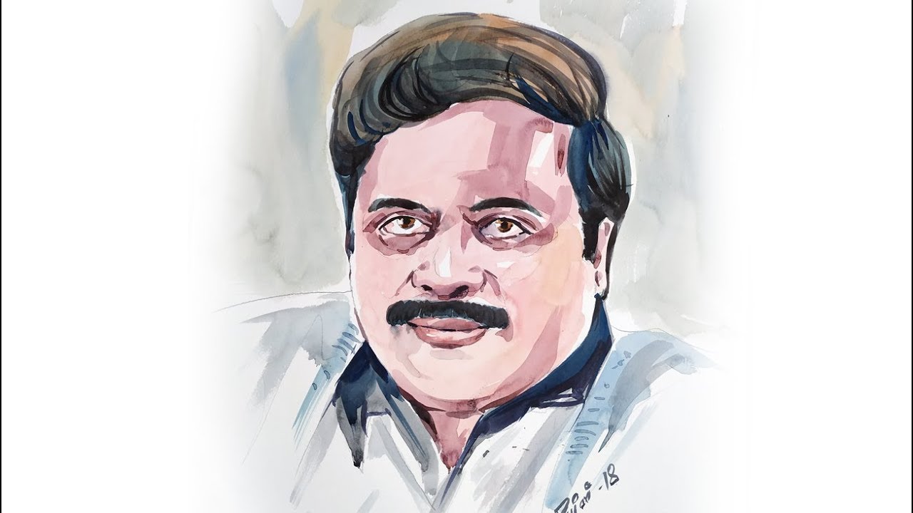 Ambarish watercolor painting - YouTube