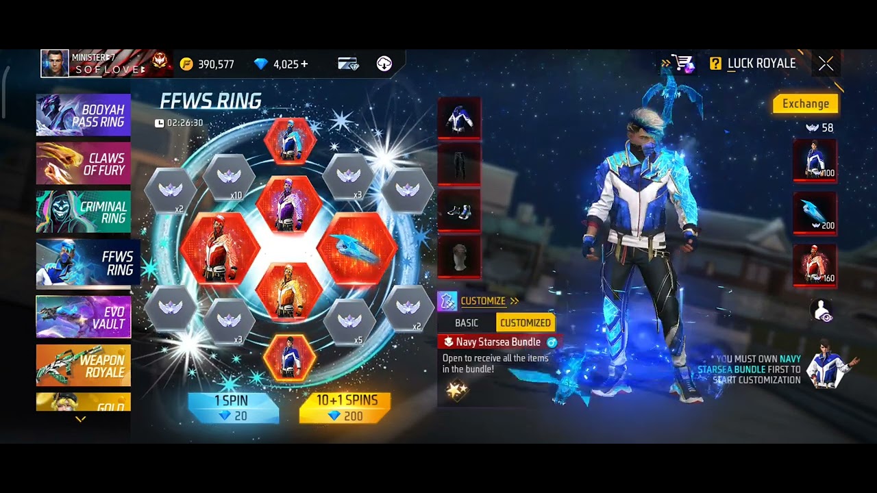 unboxing ffws galaxy bundle in 2000 diamond 💎 - YouTube