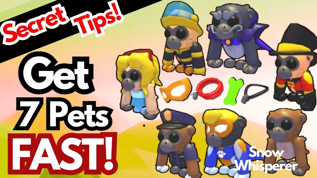 🤫SECRET TIPS REVEAL on How to Get All 7 Gibbon Monkey Pets FAST in ...