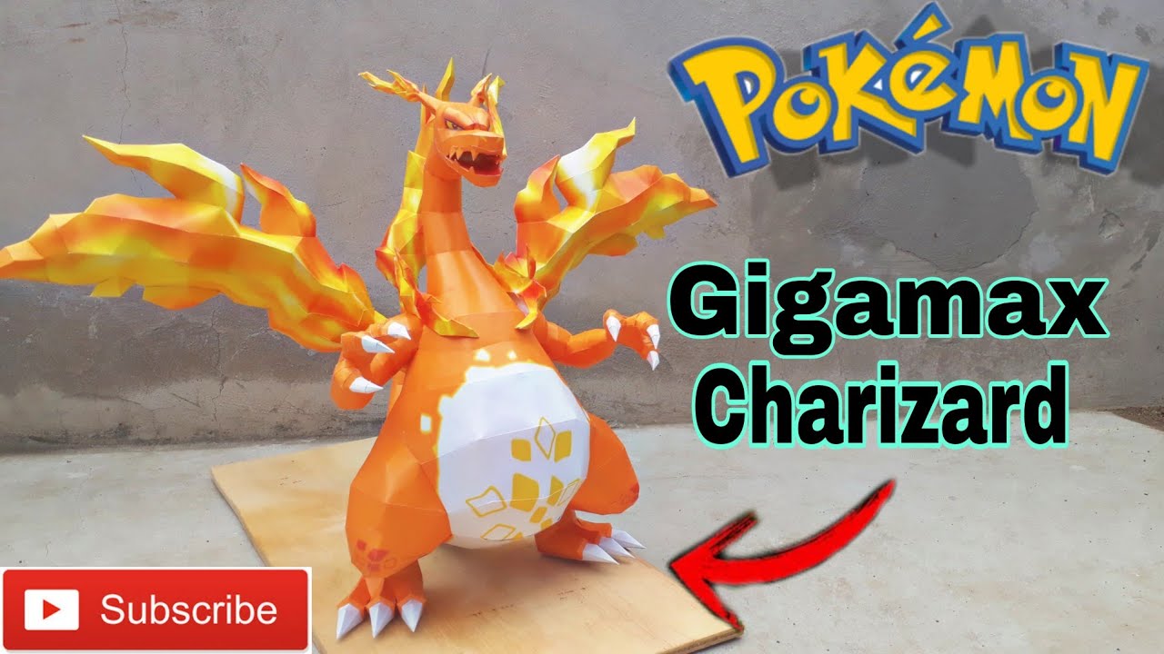 Gigamax charizard pokemon papercraft /papercraft pokemon / 종이 공예 기가 맥스 ...