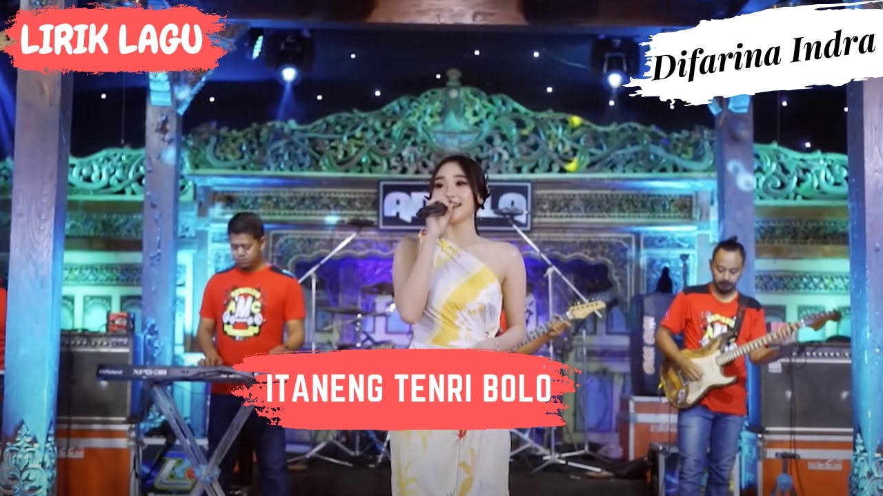 Lirik Lagu | ITANENG TENRI BOLO - Cover BY Difarina Indra Adella - OM ...