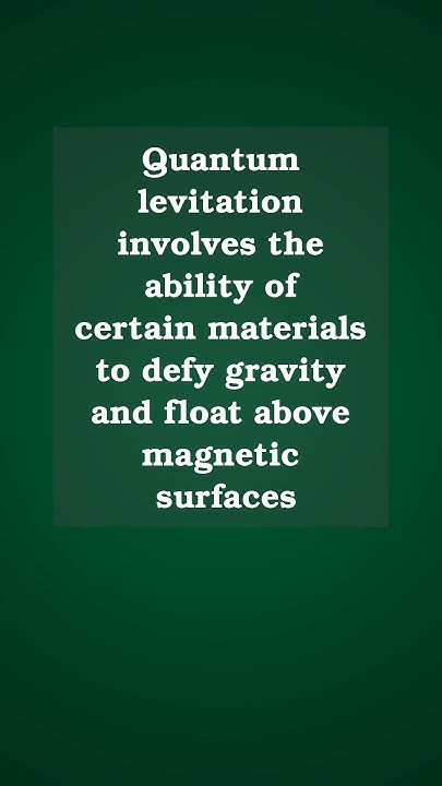 How does #quantum levitation defy gravity? the astonishing #secrets of #quantum levitation - YouTube
