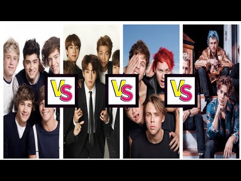 TOP 10 ONE DIRECTION VS BTS VS 5 SOS VS THE VAMPS SONGS - YouTube