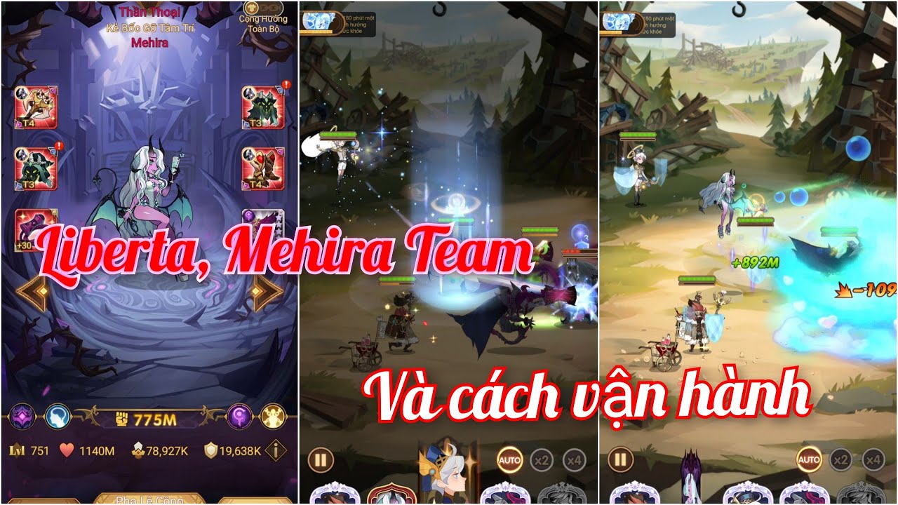 Afk Arena | Liberta, Mehira team siêu mạnh cân mọi kèo NPC và cách team ...