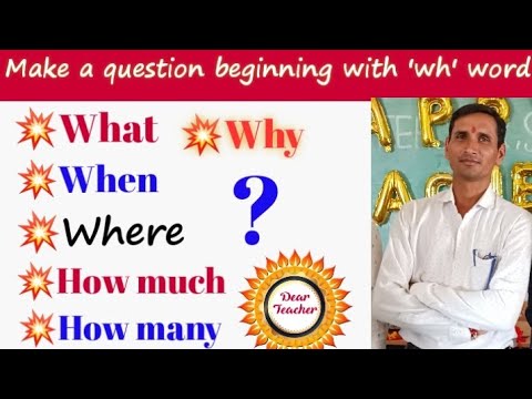 Make a question beginning with 'wh' word / wh question frame - YouTube