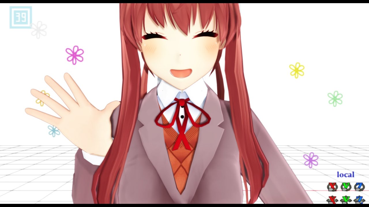 The way to play with monika through the screen uwu - YouTube