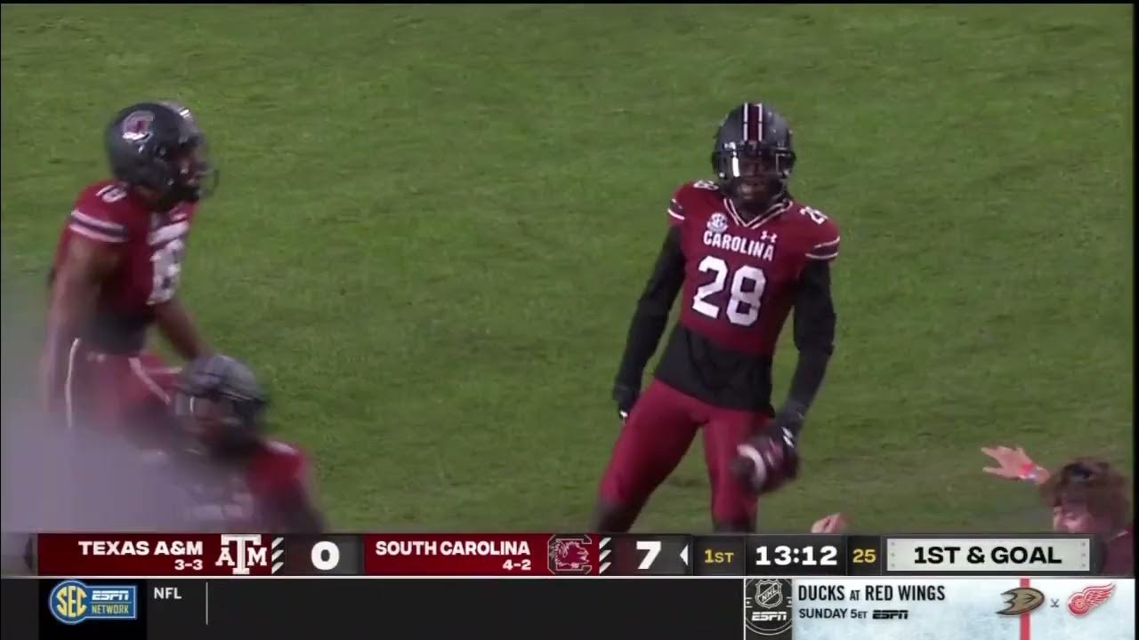 2022 USC vs Texas A&M - Darius Rush Interception - YouTube