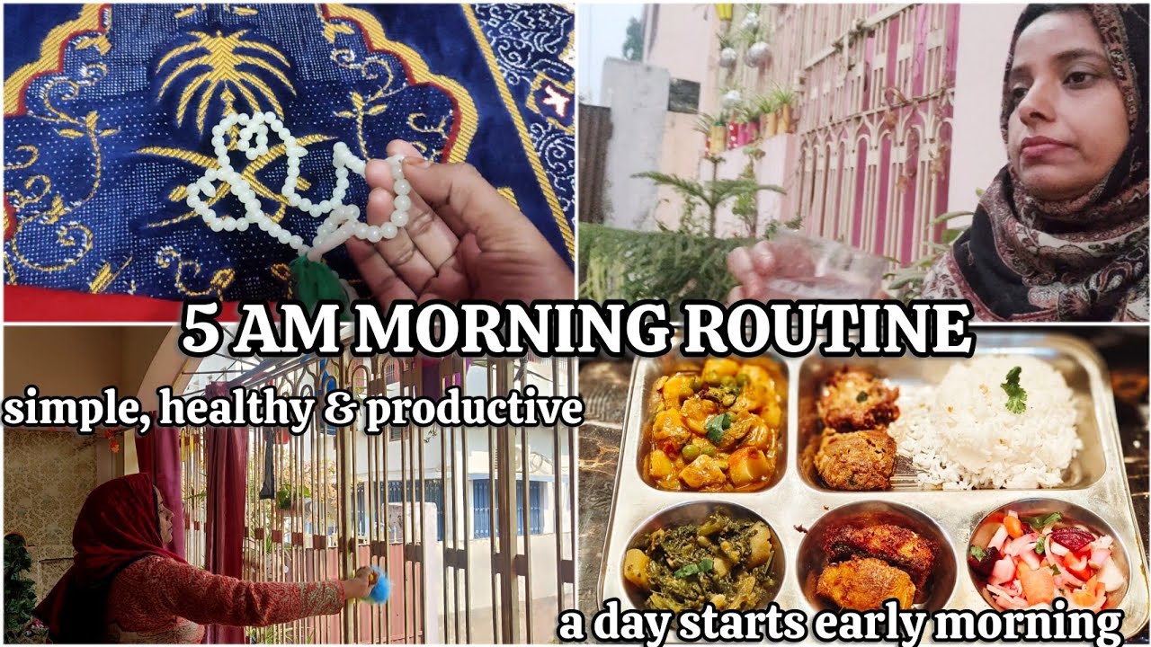 5 am Morning Routine of a Muslim Woman ☀ || Healthy, Simple and ...