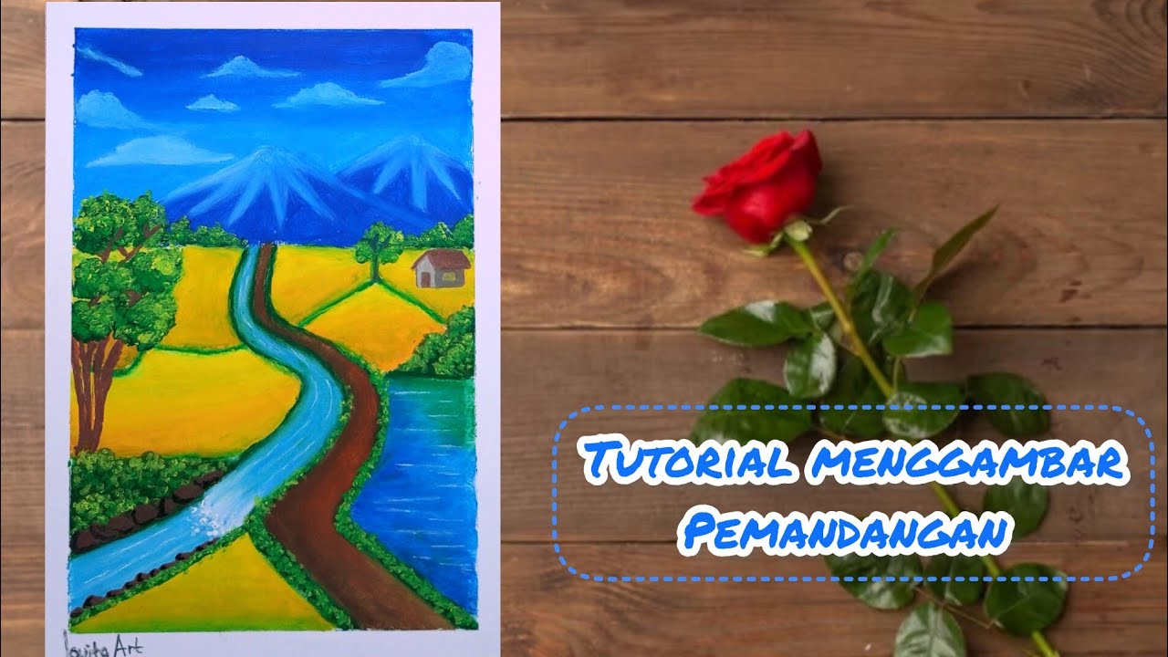 Tutorial menggambar pemandangan @JovitaHobiGambardanMewarnai - YouTube