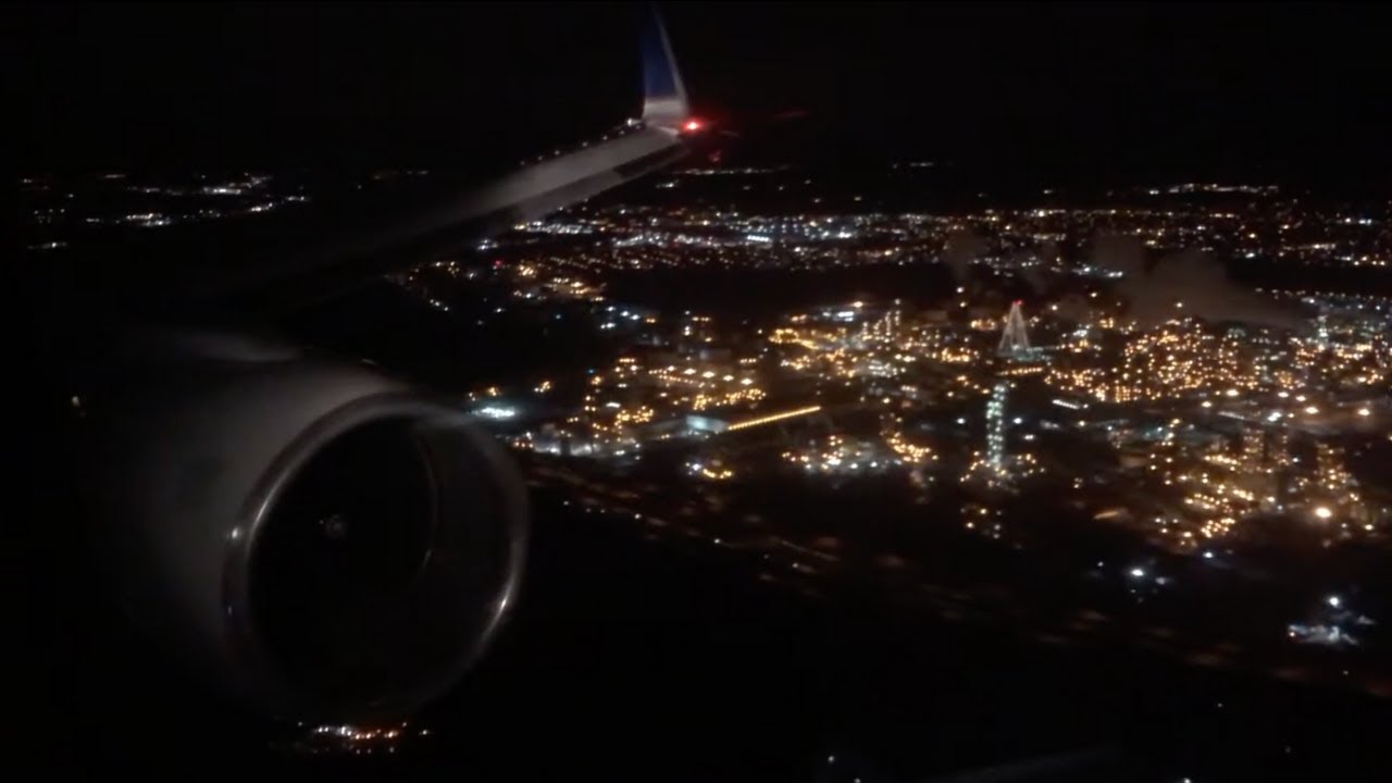United Airlines 757-200 Night Landing in Newark | LAX-EWR - YouTube