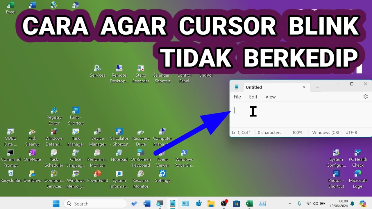 Cara Mengatur Supaya Cursor Blink di Windows 11 Tidak Berkedip / Diam ...
