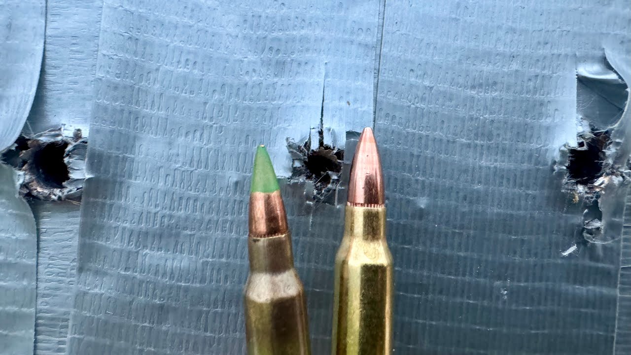 223 vs 5.56 Are Green Tips Any Better On Steel? - YouTube