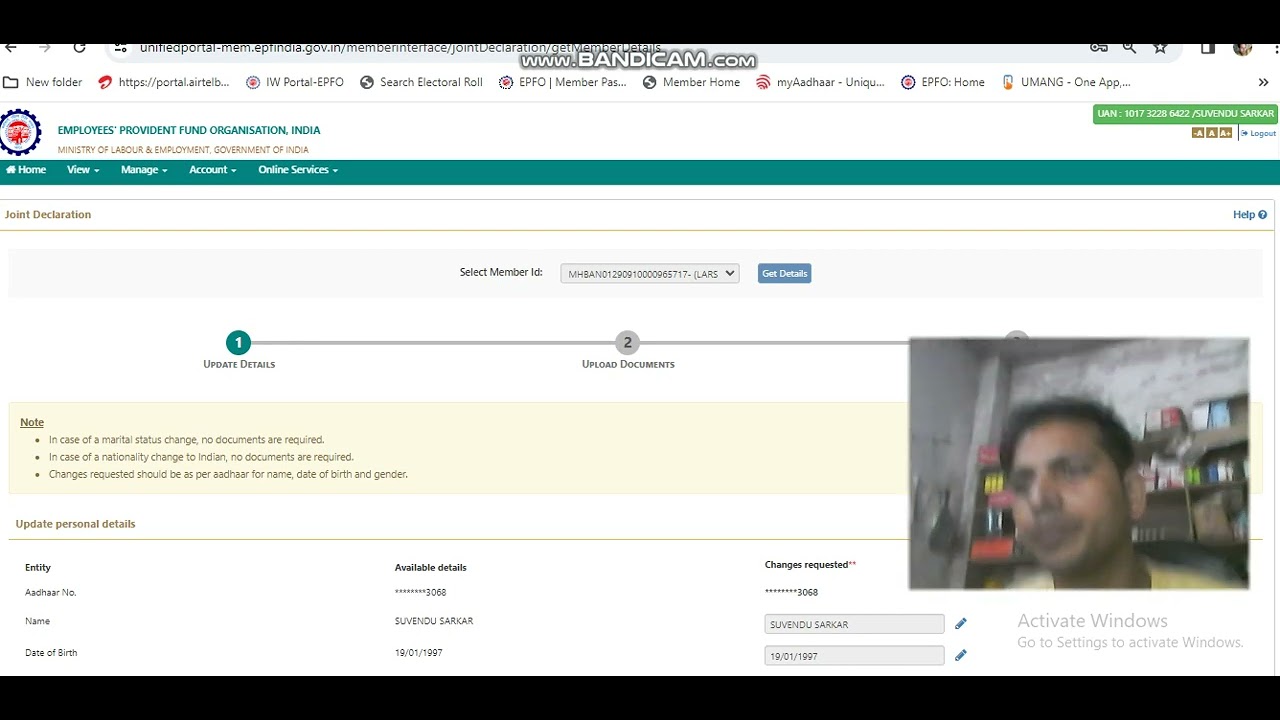 EPFO JOINT DECLARATION FULL PROCESS 2024 💯 - YouTube