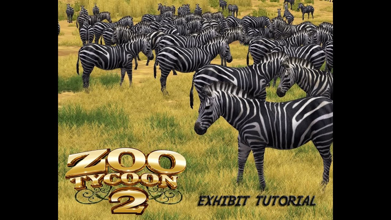 Zoo Tycoon 2 Tutorial - Simple Zebra Exhibit (2x) - YouTube