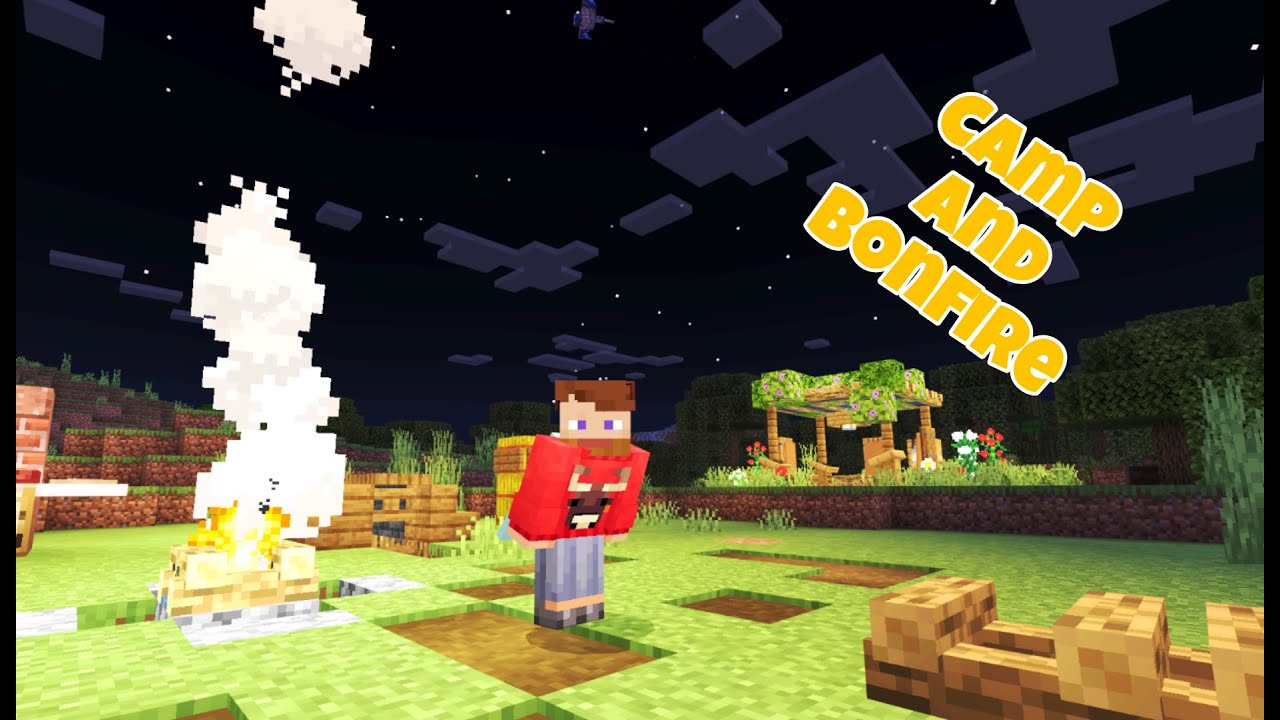 Minecraft Camp And Bonfire 🔥 #minecraft - YouTube