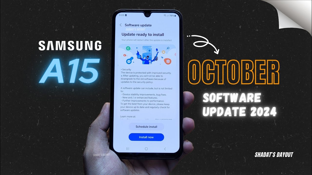 Samsung Galaxy A15 4G October Software Update 2024: New Features ...