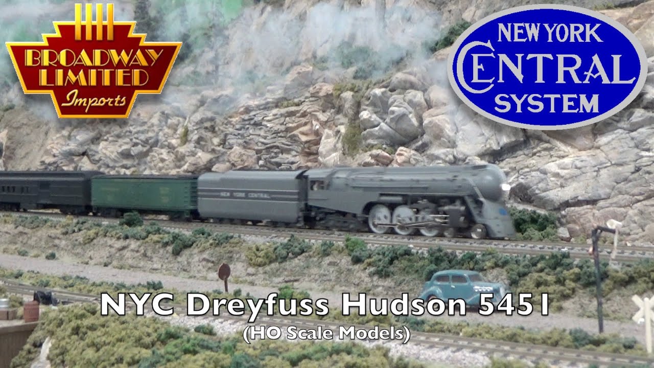 NYC Dreyfuss Hudson 5451 (HO Scale Models) - YouTube