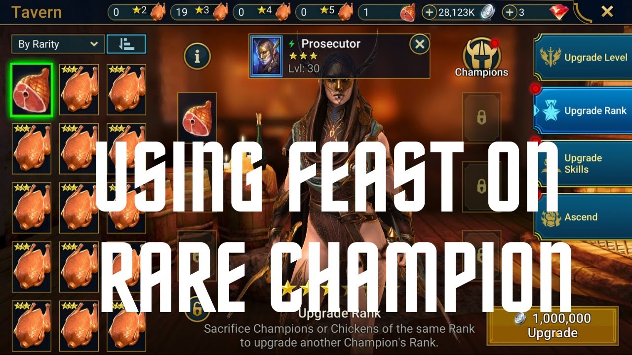 F2P Using FEAST on rare champion THE FEEDING FEST has BEGUN | RAID:SL ...
