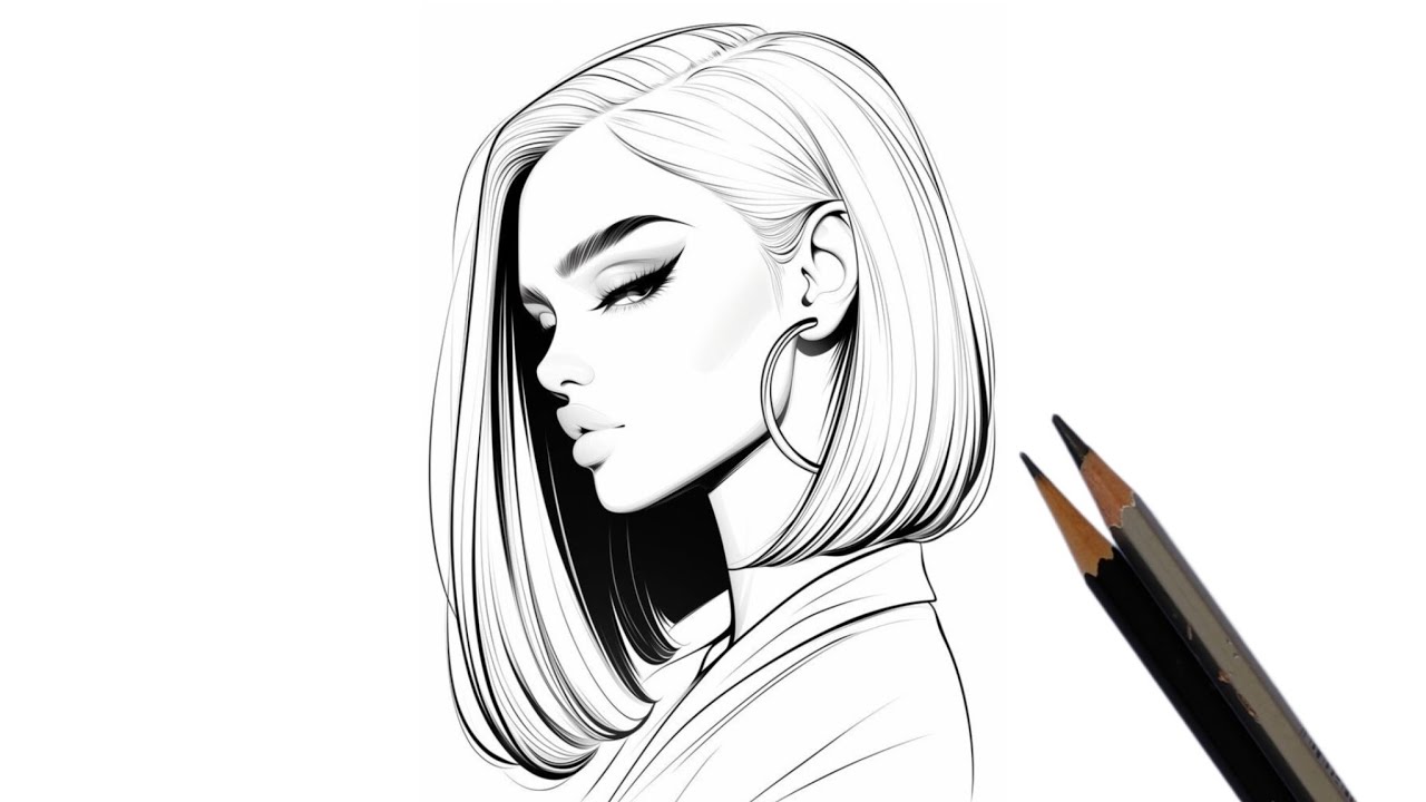 "How to Draw a Beautiful Side Profile Girl? | Step-by-Step Tutorial ...