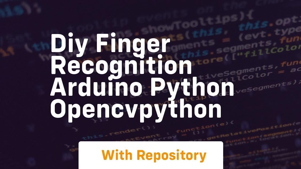Diy Finger Recognition Arduino Python Opencvpython Youtube 9391