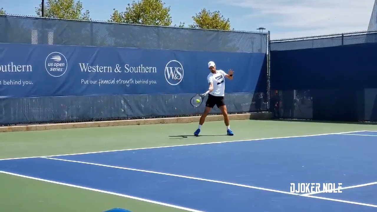 Novak Djokovic Practice - Cincinnati 2019 (HD) | Court Level View - YouTube
