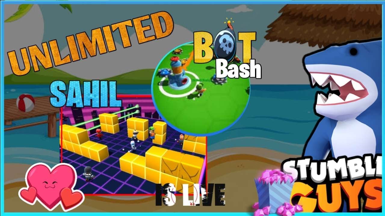 EU SERVER Stumble Guys : 👍 UNLIMITED BLOCK DASH AND BOT BASH | #BD #STUMBLEGUYSLIVE - YouTube