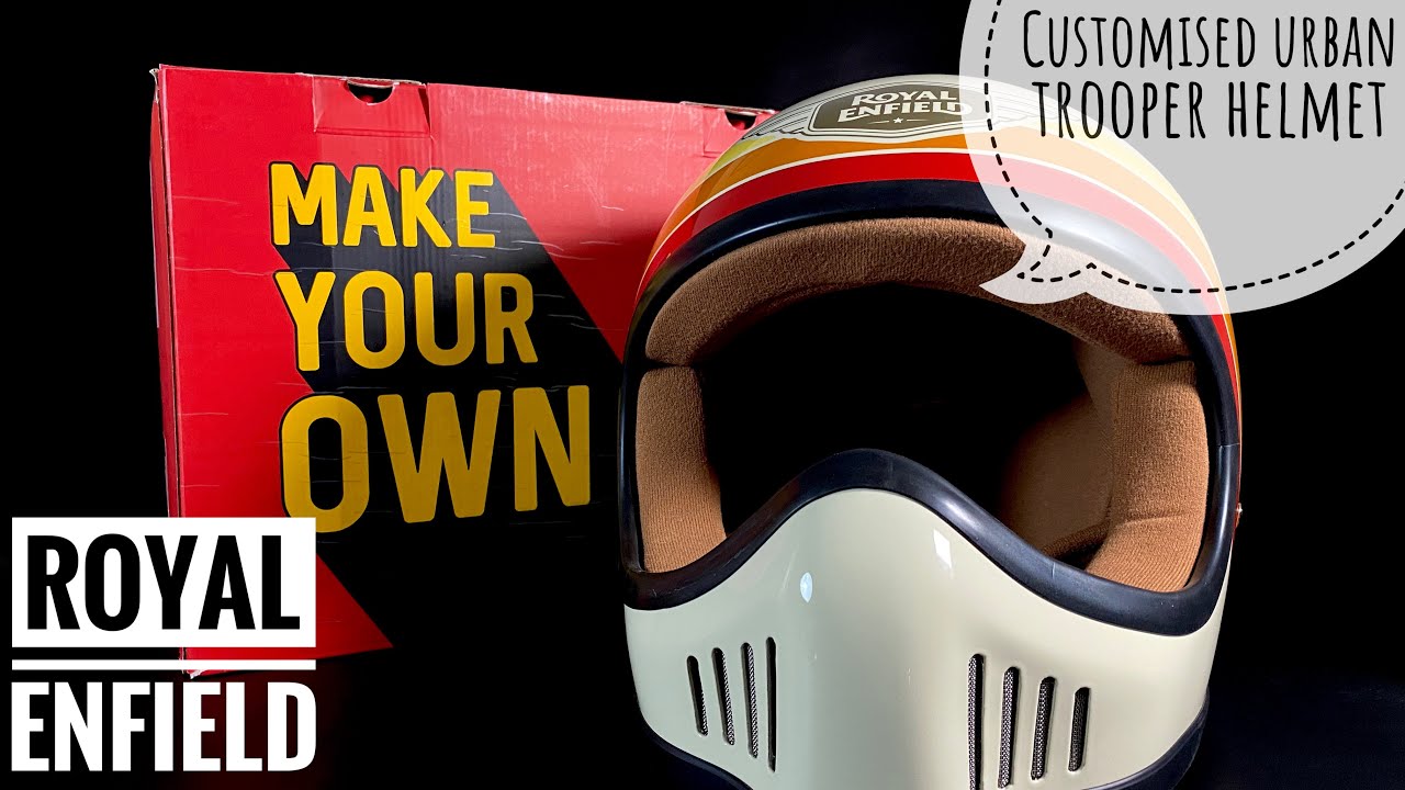 Royal Enfield Urban trooper customised helmet Unboxing | Make Your Own ...
