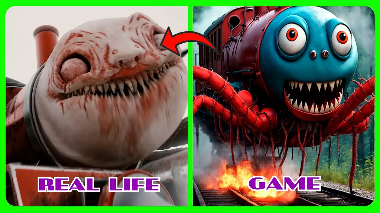Choo Choo Charles Monster In Real Life | All Eat Monster | Guess The ...